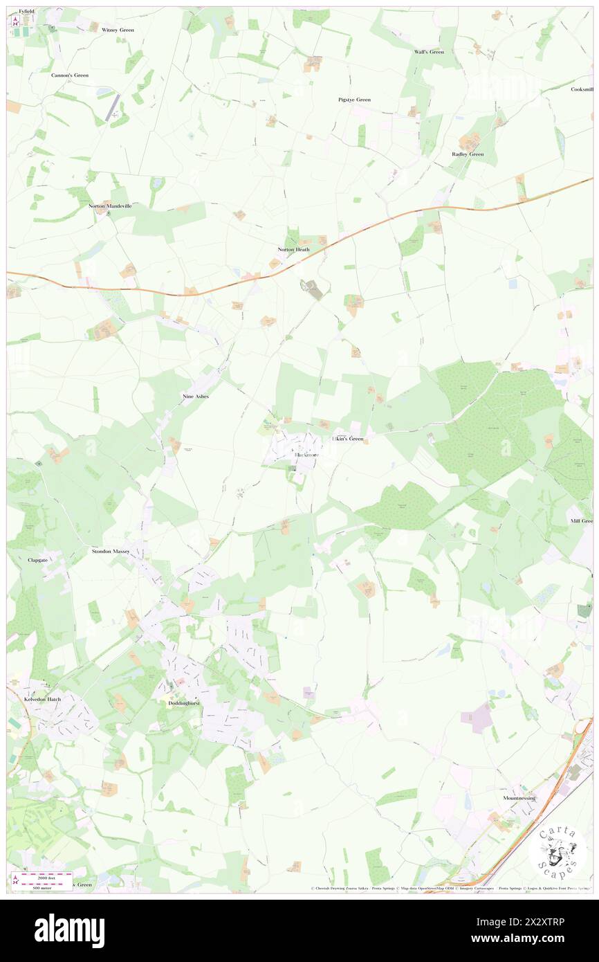 Essex road map Cut Out Stock Images & Pictures - Alamy