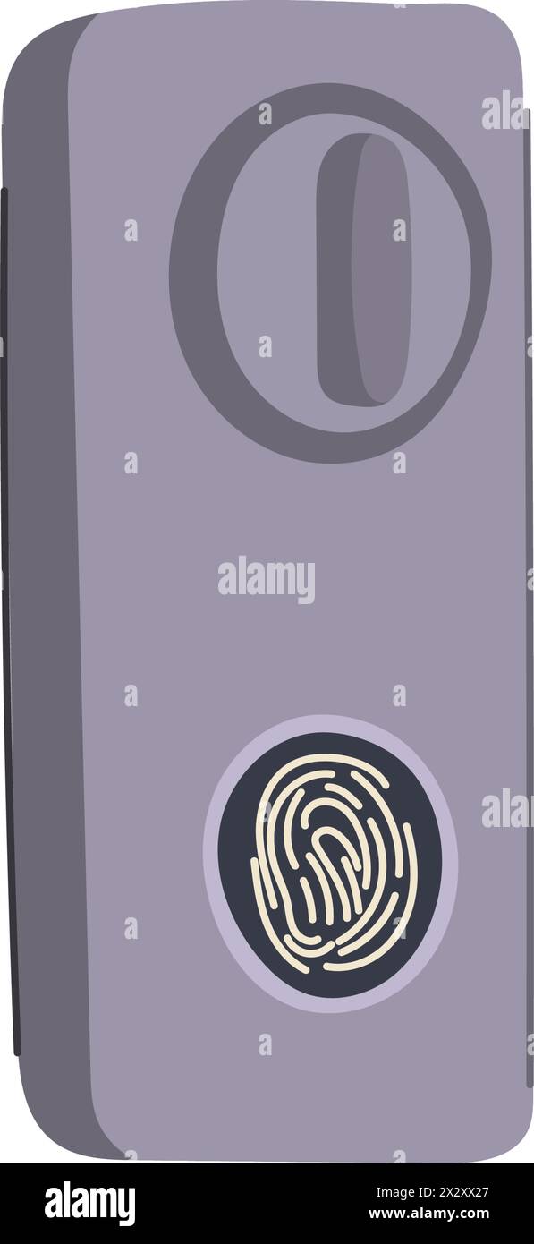 face biometric security device cartoon vector illustration Stock Vector ...
