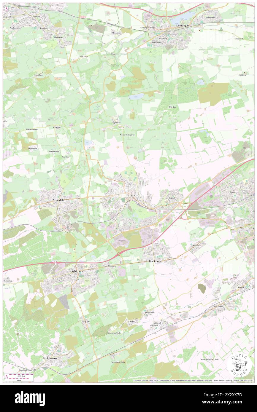 Bathgate map Cut Out Stock Images & Pictures - Alamy