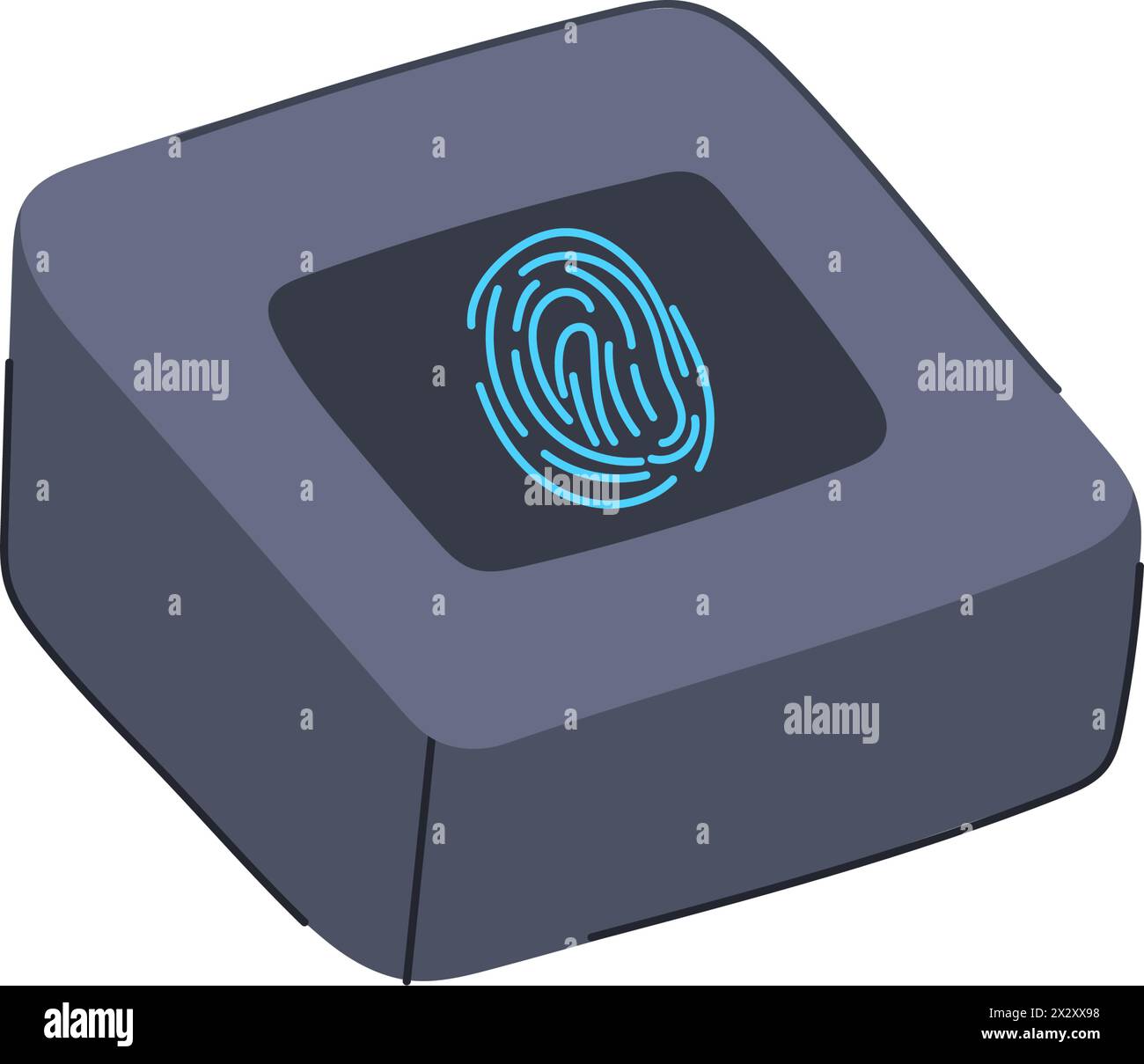 vein biometric security device cartoon vector illustration Stock Vector ...
