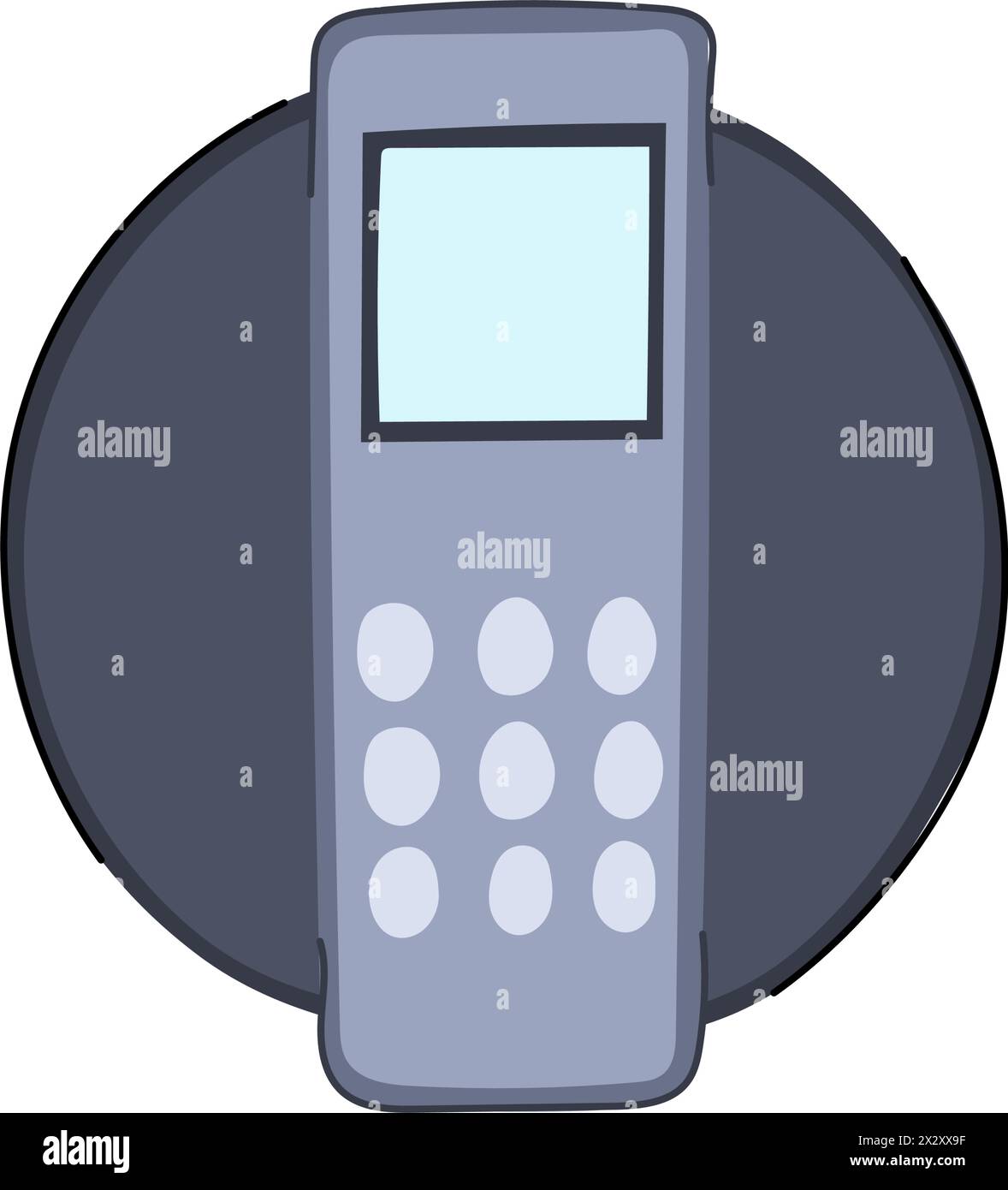 scanner biometric security device cartoon vector illustration Stock ...