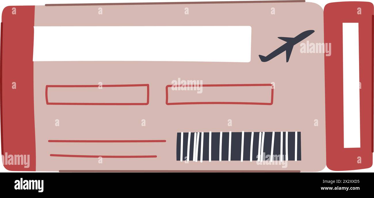 Print boarding pass Cut Out Stock Images & Pictures - Alamy