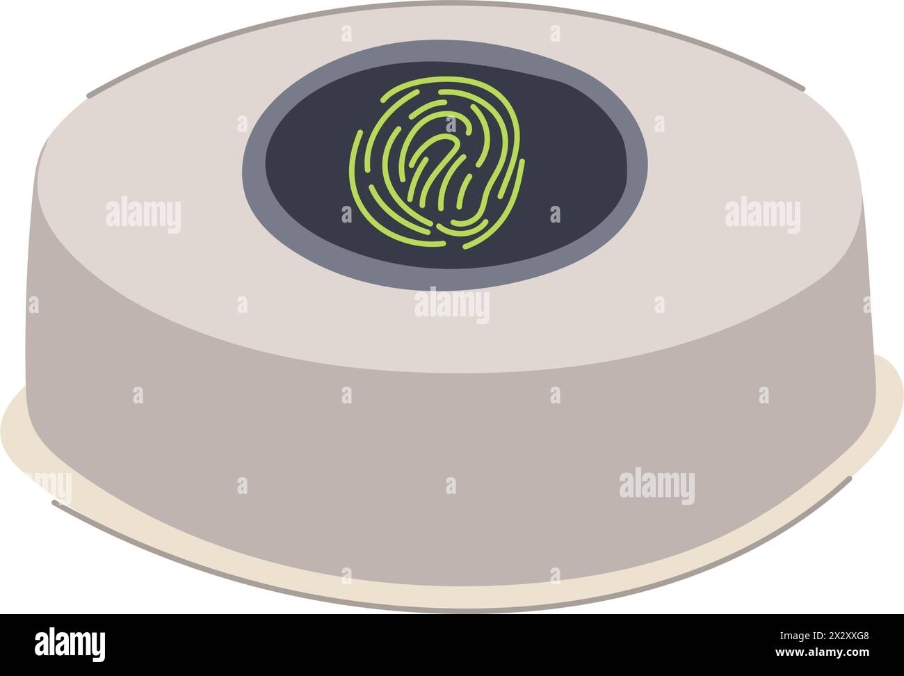 hand biometric security device cartoon vector illustration Stock Vector ...