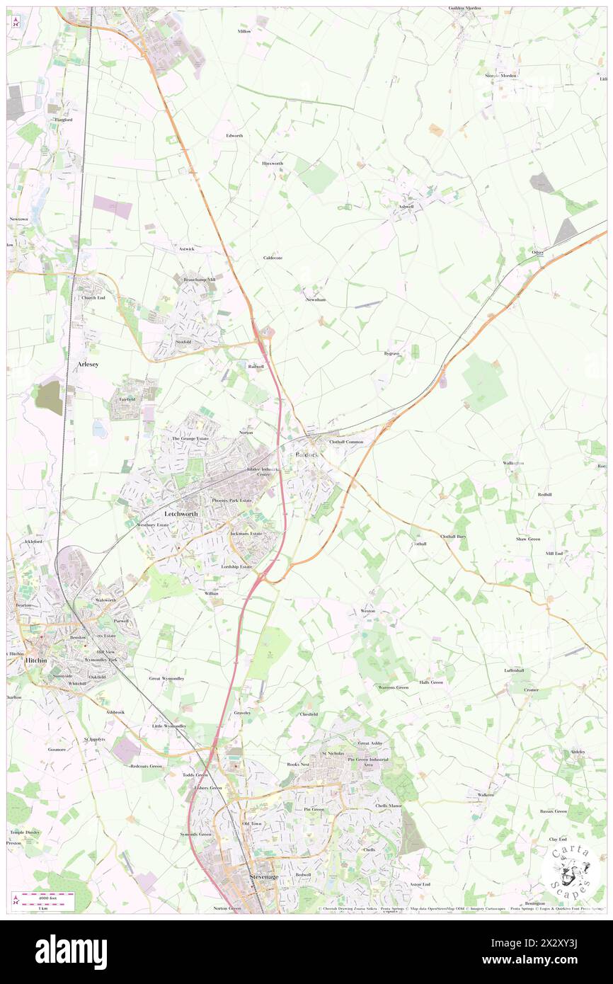 Map of baldock hi-res stock photography and images - Alamy