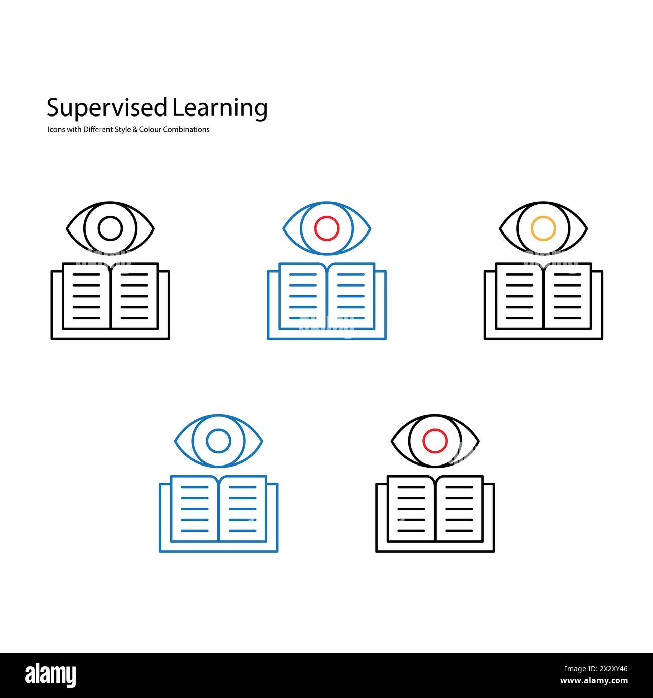 Supervised Learning Vector Icon Design Stock Vector Image & Art - Alamy