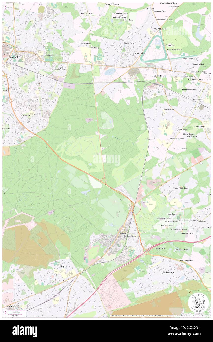 Map of bagshot hi-res stock photography and images - Alamy