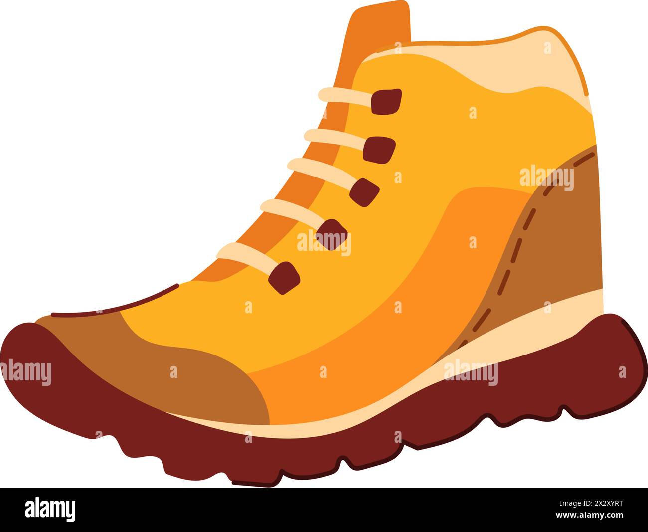 footwear hiking boots female cartoon vector illustration Stock Vector ...