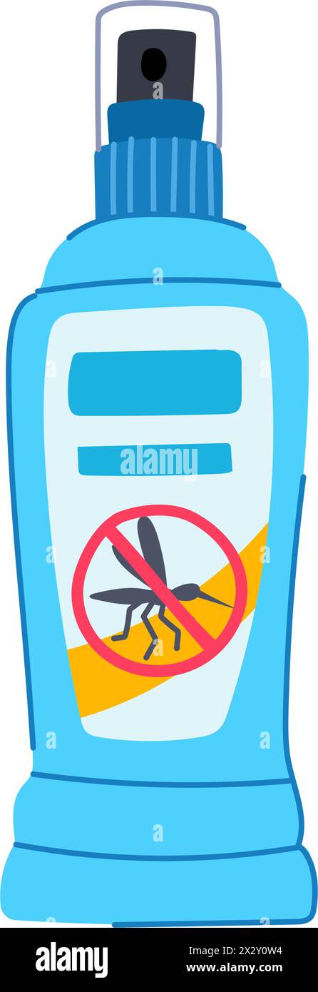 fly insect repellent cartoon vector illustration Stock Vector Image ...