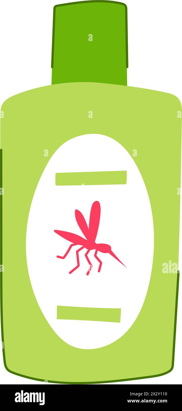 flea insect repellent cartoon vector illustration Stock Vector Image ...