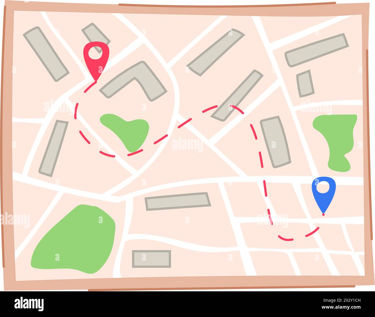 directions map cartoon vector illustration Stock Vector Image & Art - Alamy