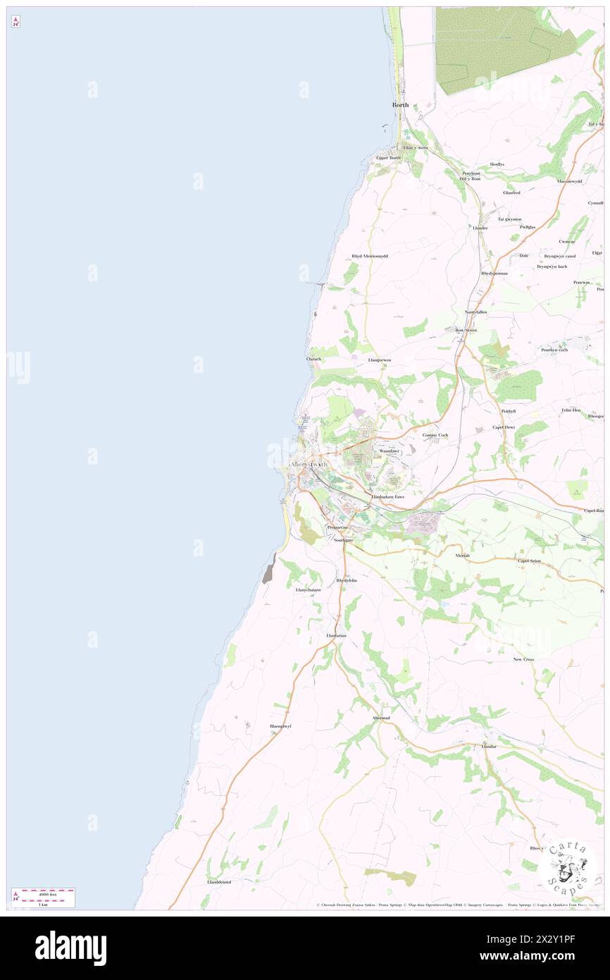 Aberystwyth map hi-res stock photography and images - Alamy