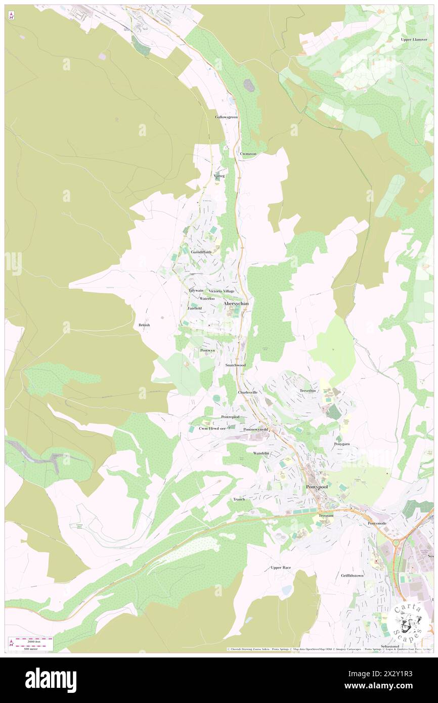 Abersychan map hi-res stock photography and images - Alamy