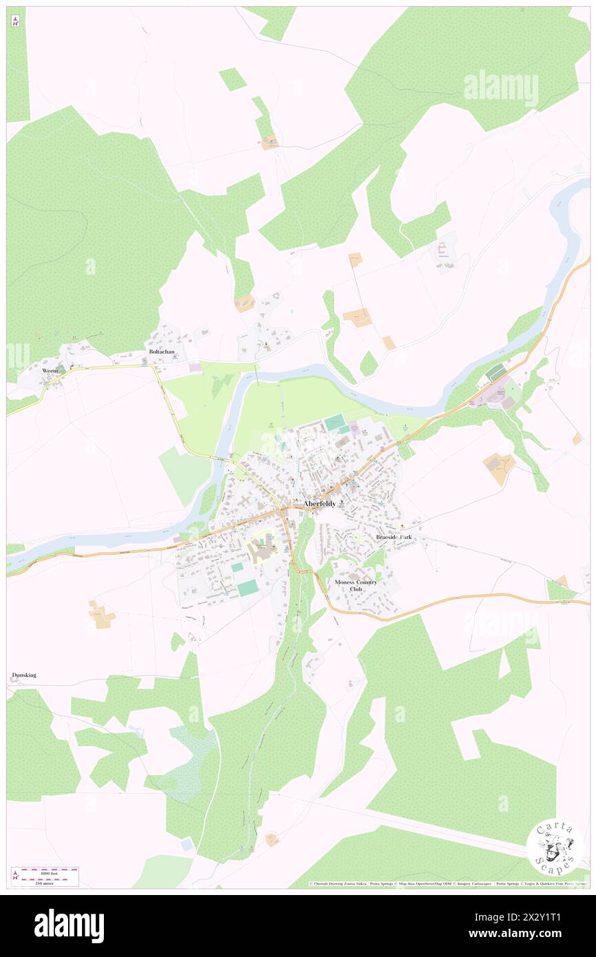Aberfeldy map hi-res stock photography and images - Alamy