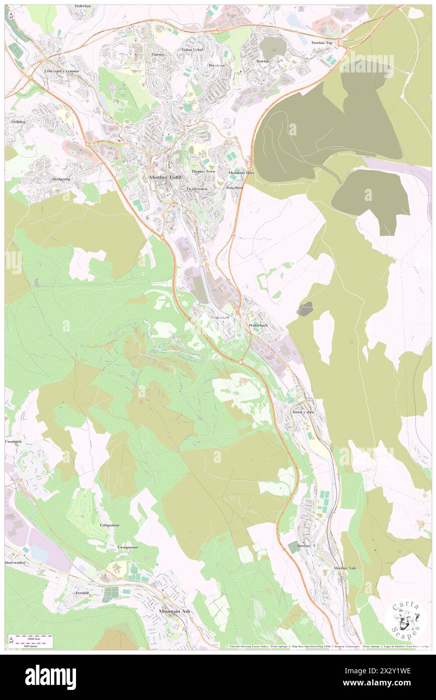 Map of merthyr hi-res stock photography and images - Alamy