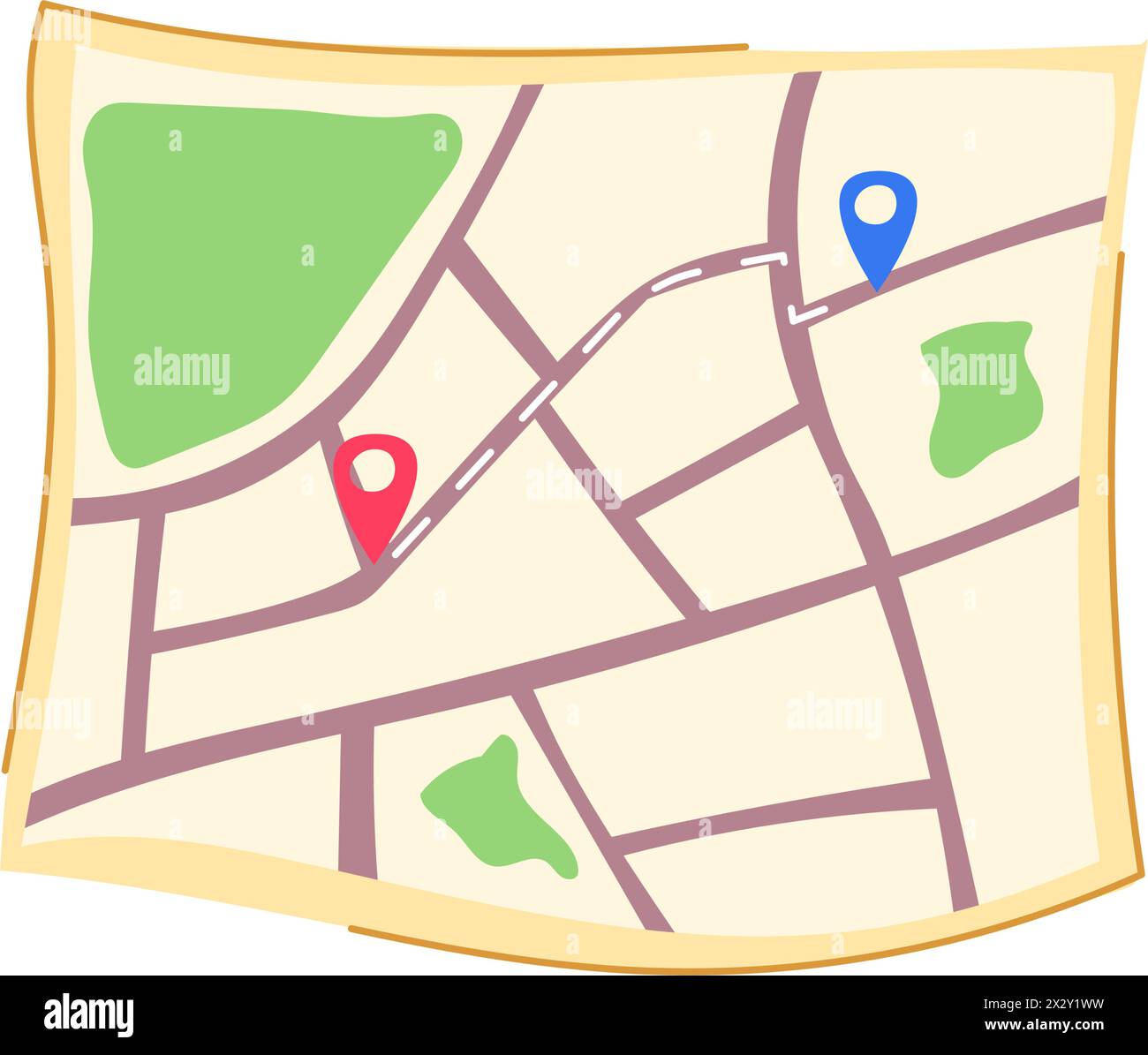 destination map cartoon vector illustration Stock Vector Image & Art ...