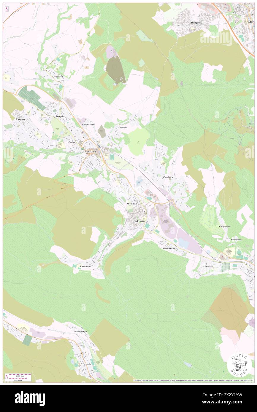 Rhondda map hi-res stock photography and images - Alamy