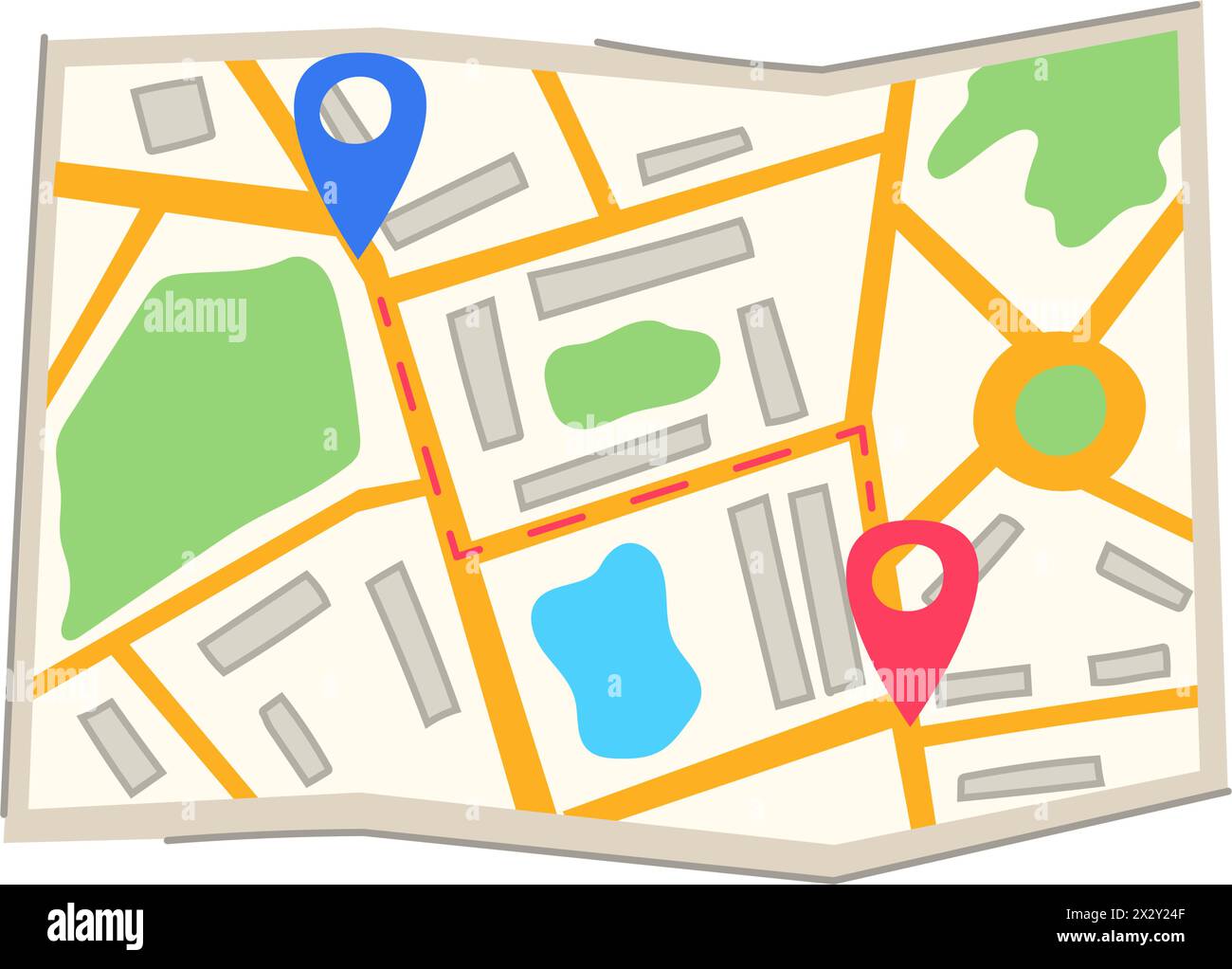 geography map cartoon vector illustration Stock Vector Image & Art - Alamy