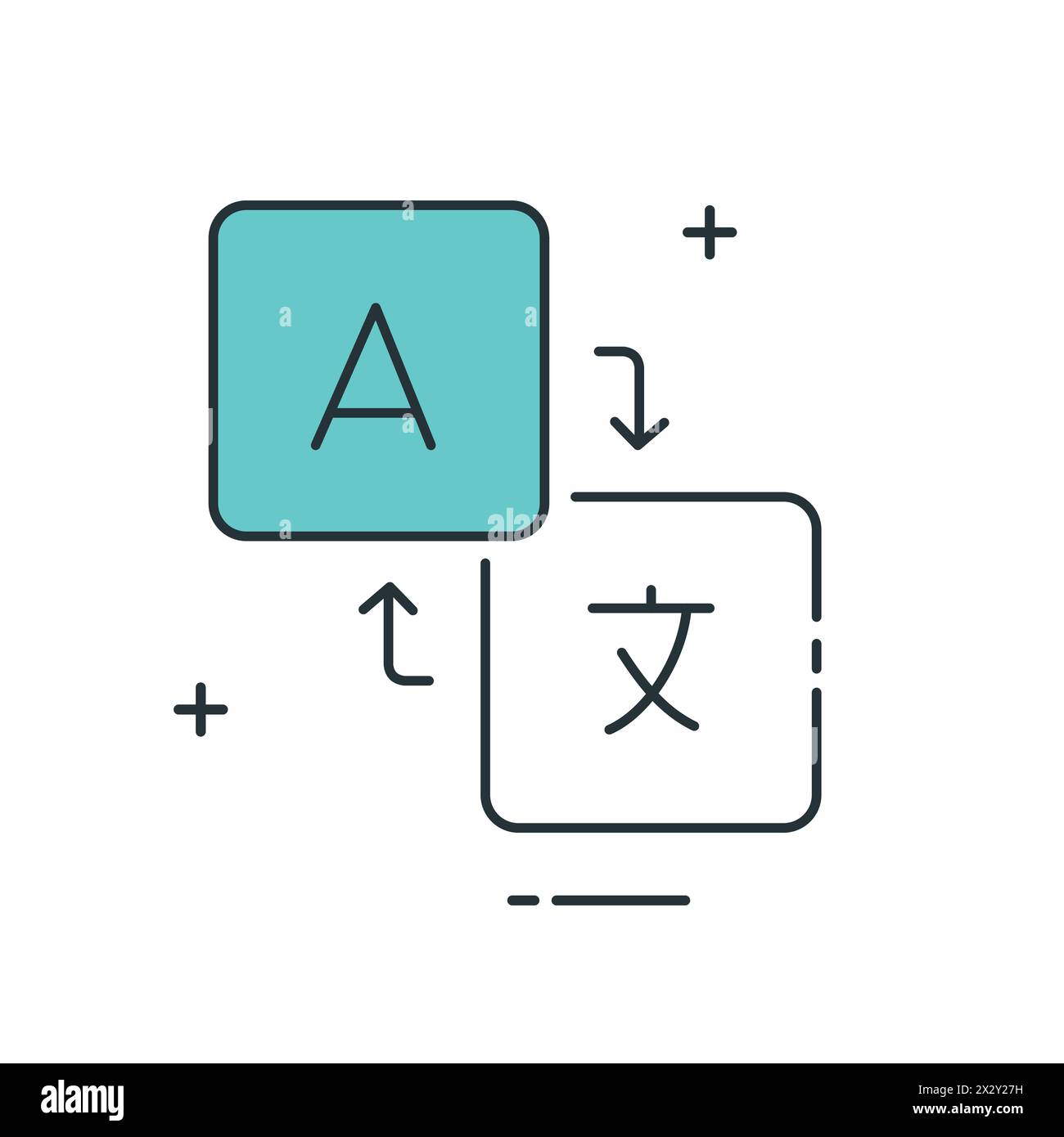 Translation Language Conversion Vector Icon Design Stock Vector Image ...