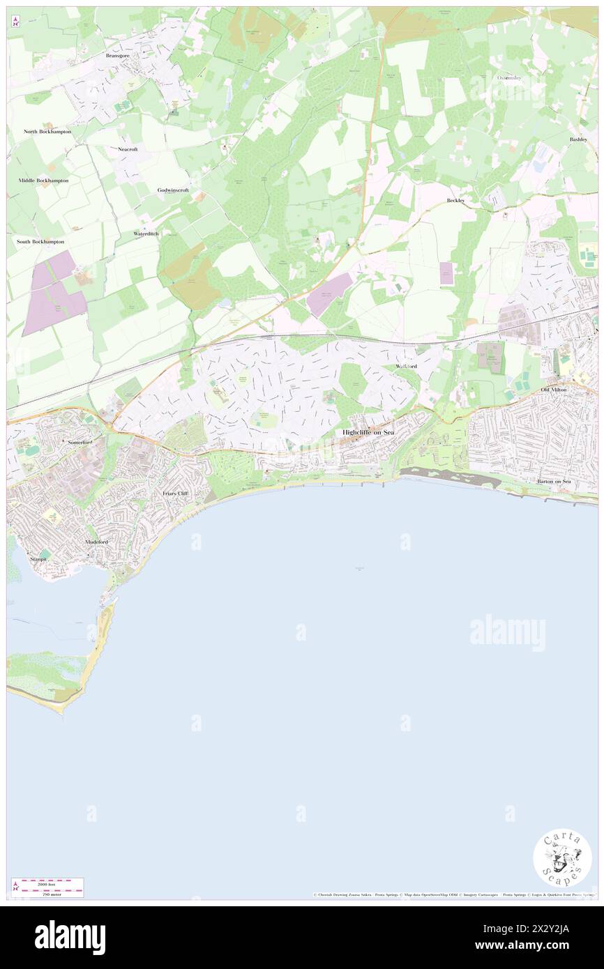 Map of highcliffe Cut Out Stock Images & Pictures - Alamy