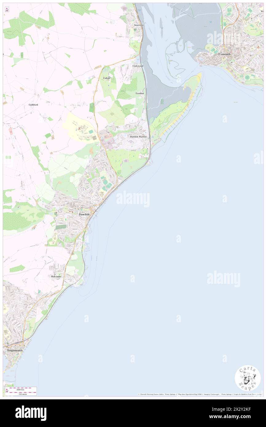 Map of dawlish hi-res stock photography and images - Alamy