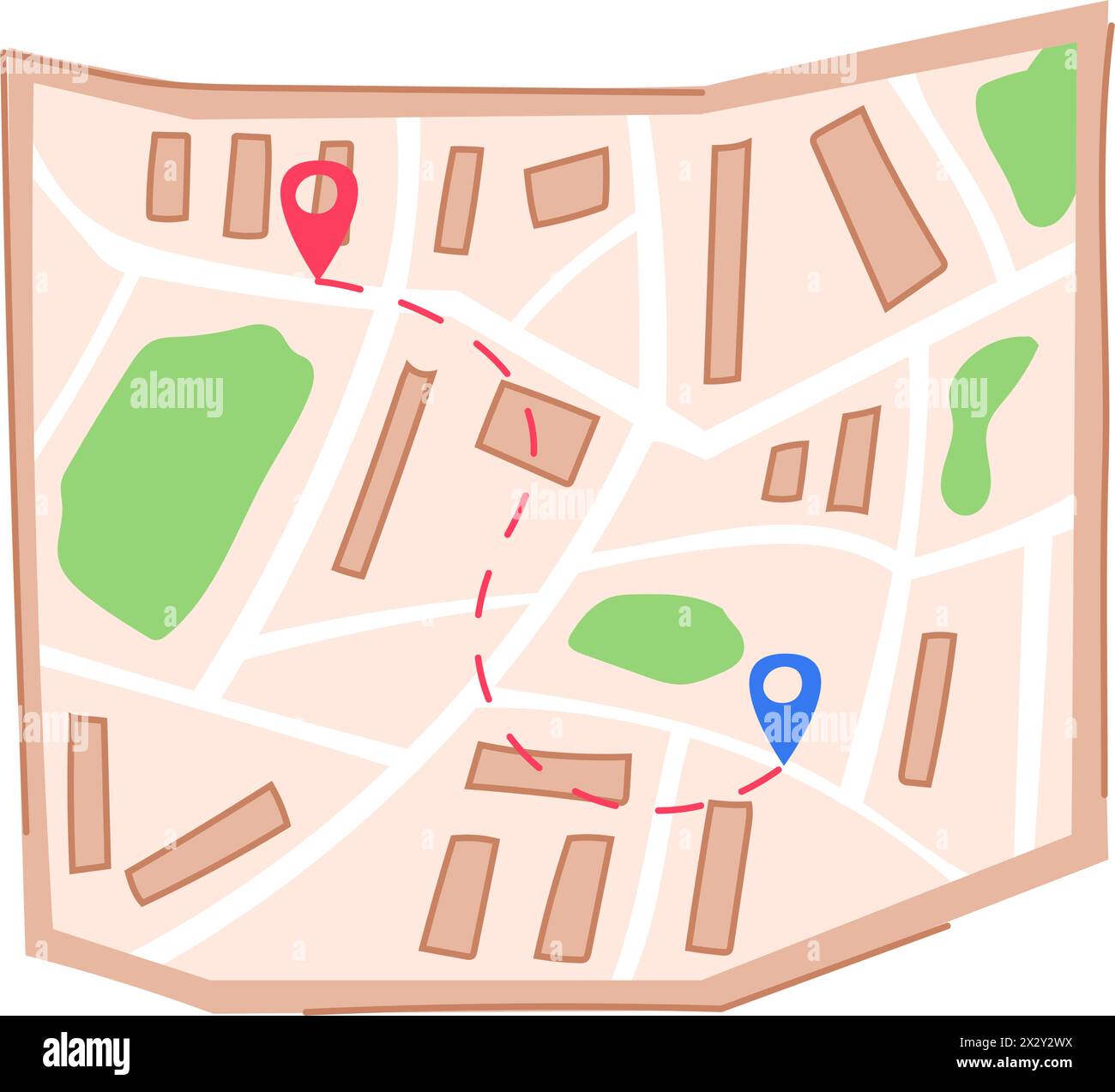 Gps map forest Cut Out Stock Images & Pictures - Alamy