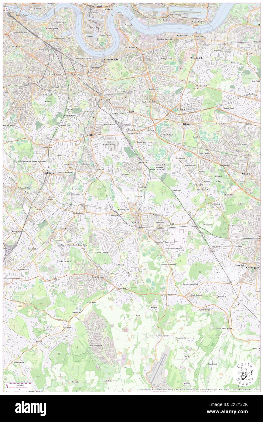 Bromley london map hi-res stock photography and images - Alamy