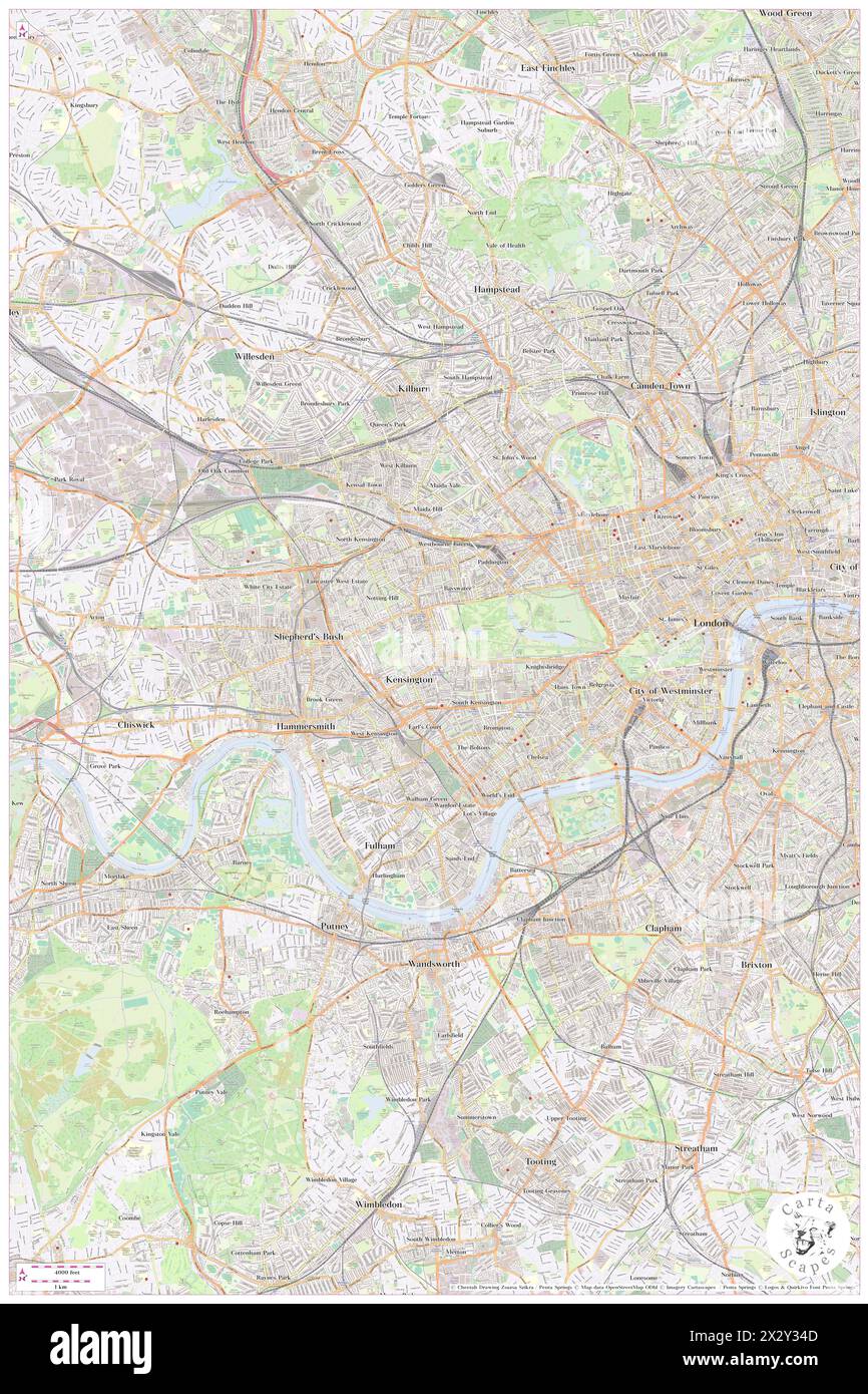 Map of kensington and chelsea Cut Out Stock Images & Pictures - Alamy