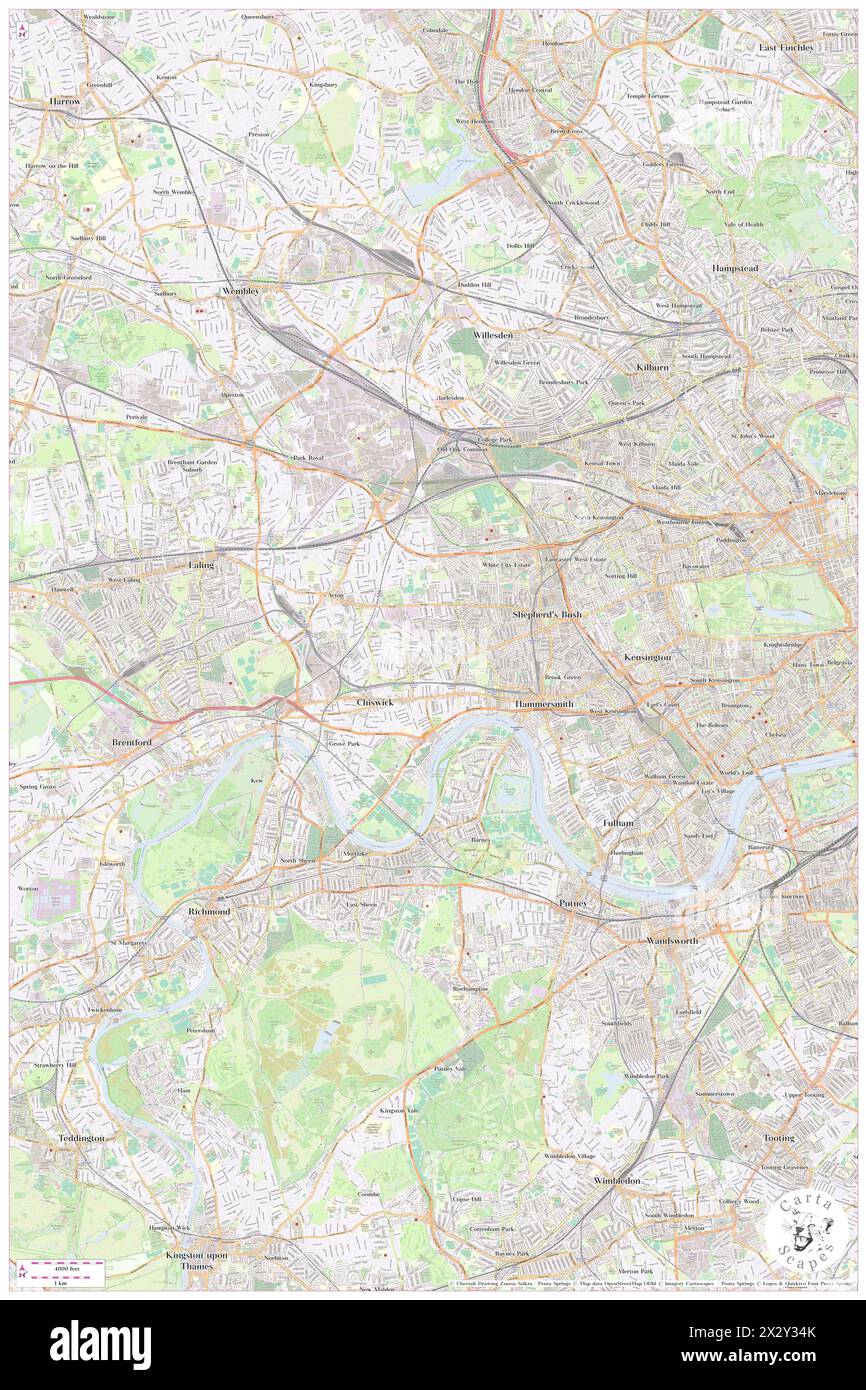 Map of hammersmith and fulham Cut Out Stock Images & Pictures - Alamy