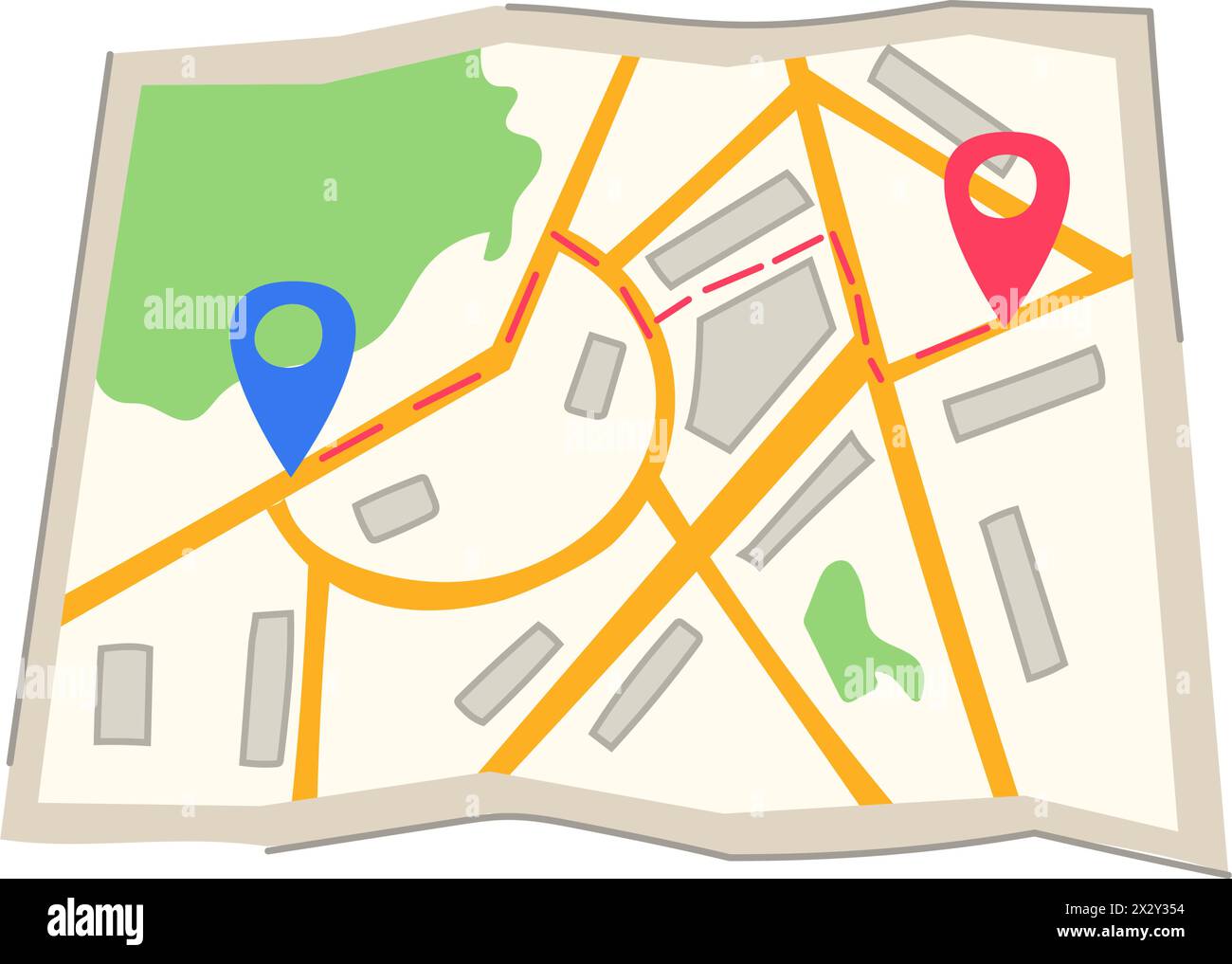 terrain map cartoon vector illustration Stock Vector Image & Art - Alamy