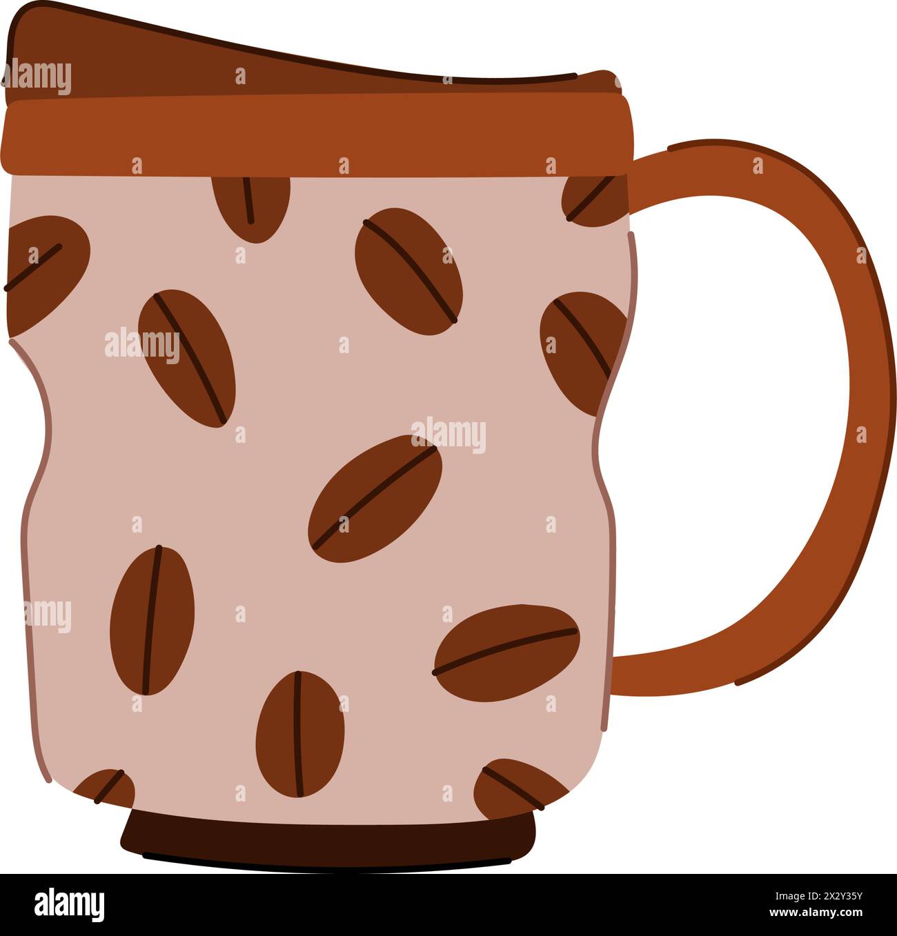 sustainable reusable coffee cup cartoon vector illustration Stock ...