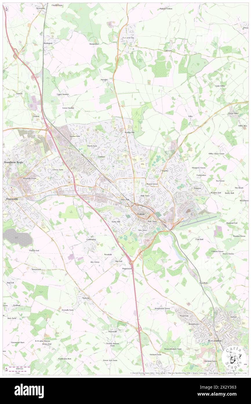 Map of luton hi-res stock photography and images - Alamy