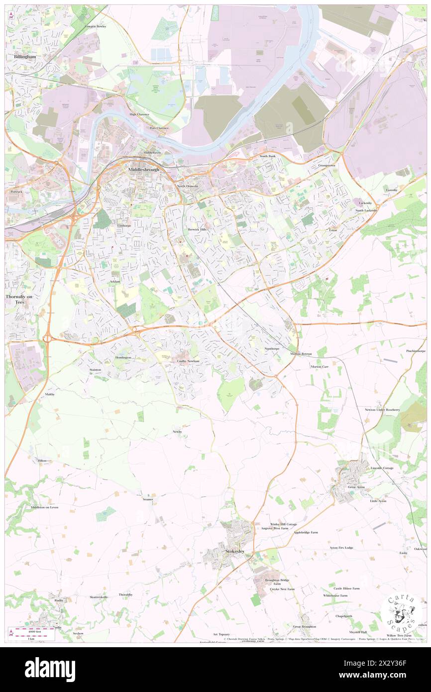 Middlesbrough map hi-res stock photography and images - Alamy
