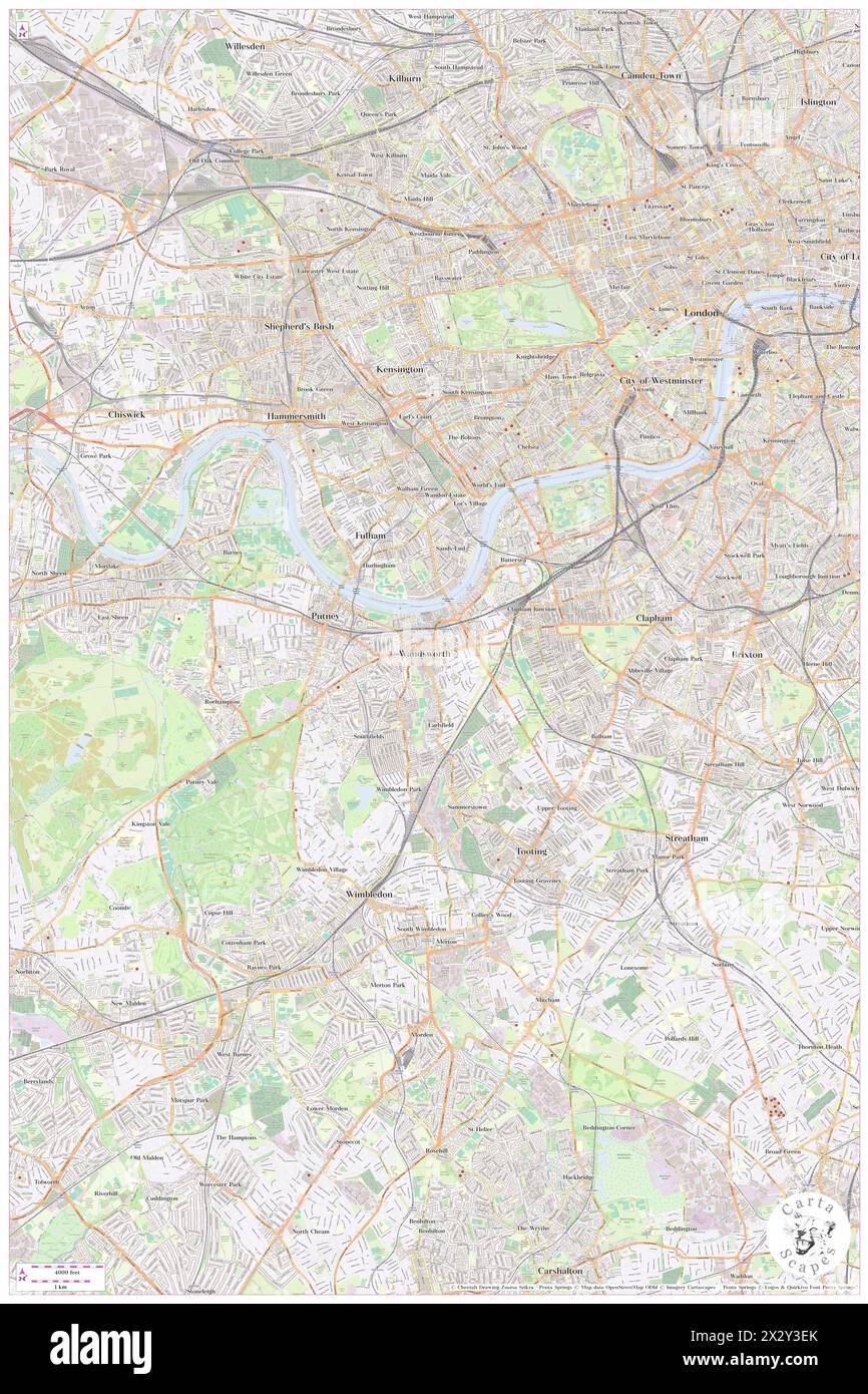 Wandsworth map hi-res stock photography and images - Alamy