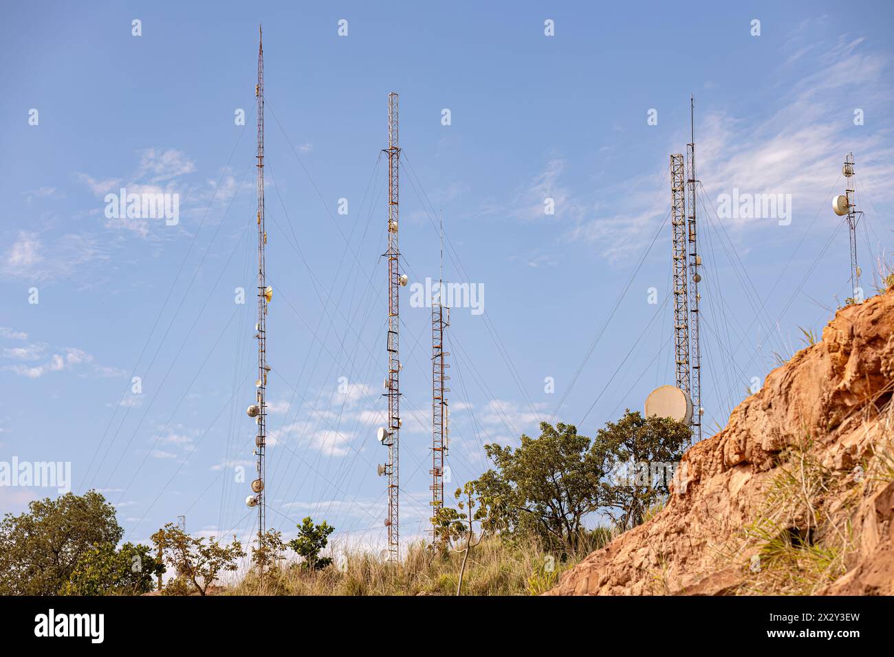 Antennas on rocky mountain hi-res stock photography and images - Alamy