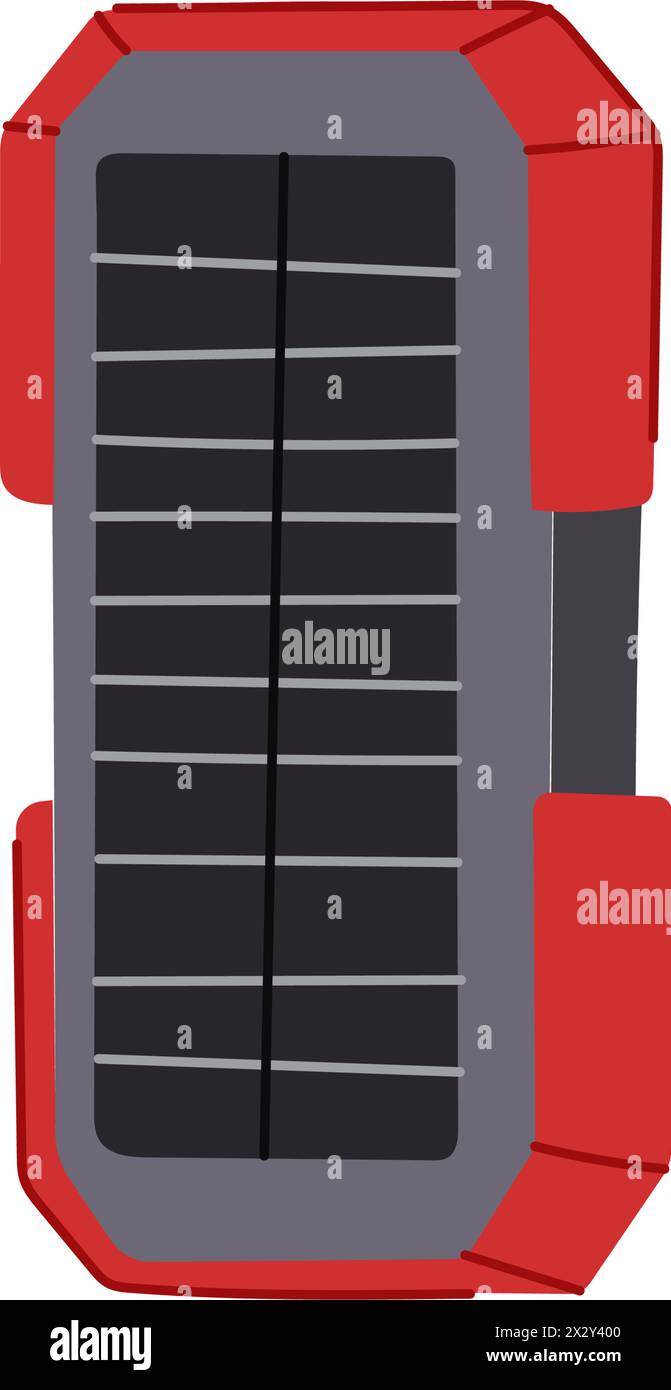 portable solar charger cartoon vector illustration Stock Vector Image ...