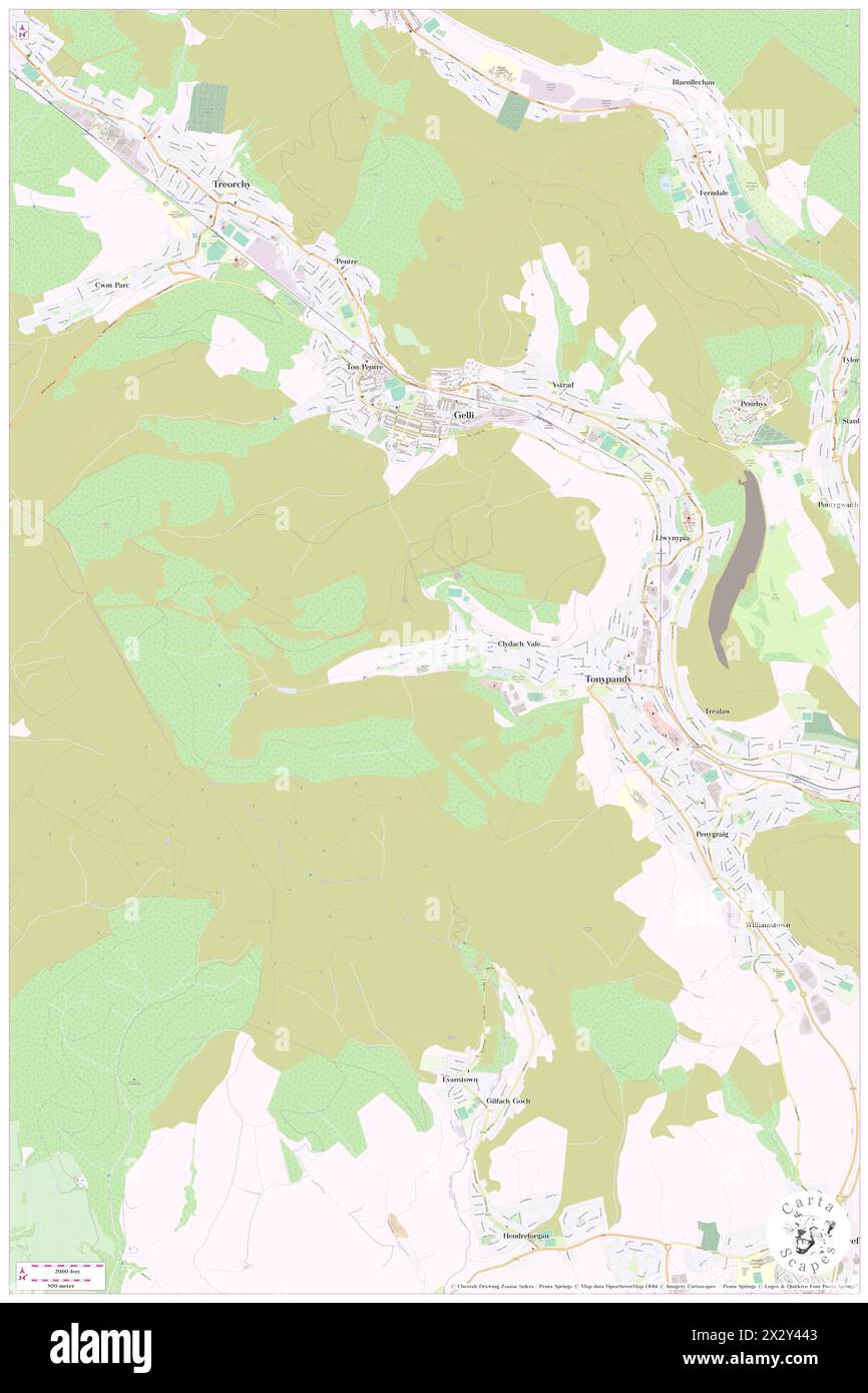 Rhondda map hi-res stock photography and images - Alamy