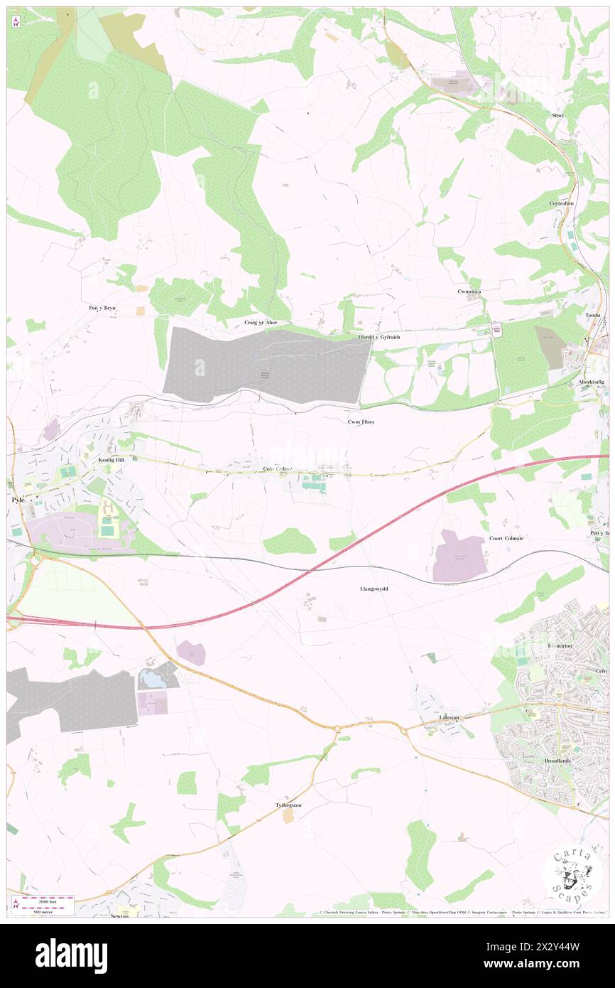 Cefn Cribwr, Bridgend county borough, GB, United Kingdom, Wales, N 51 ...