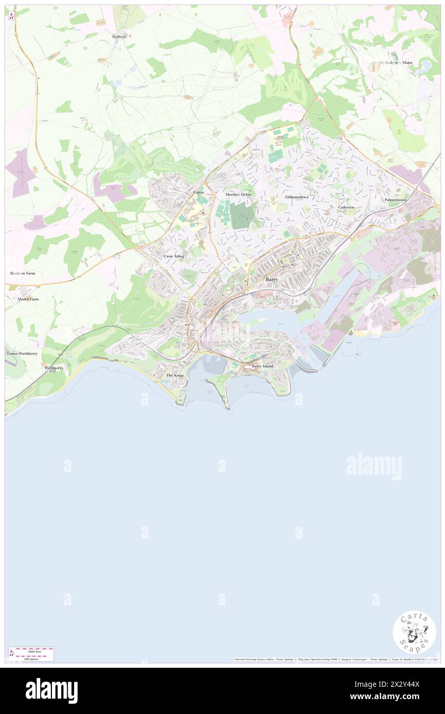 Barry island map hi-res stock photography and images - Alamy