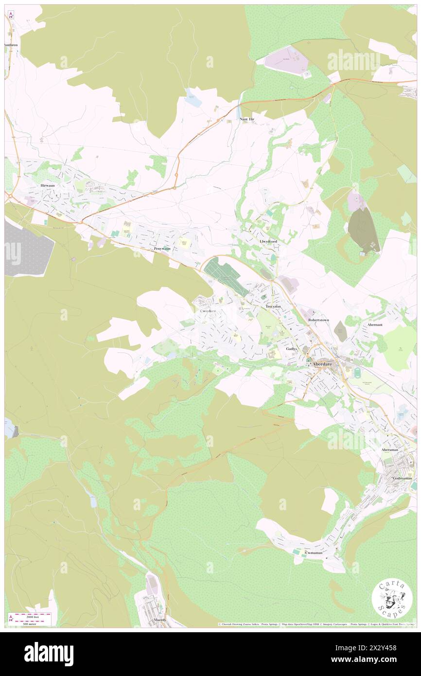 Rhondda map hi-res stock photography and images - Alamy