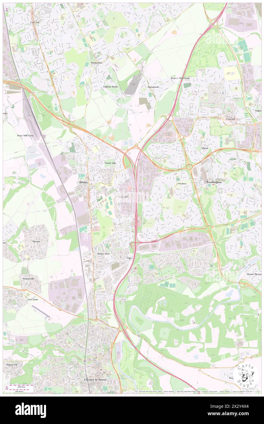 Map of gateshead hi-res stock photography and images - Alamy