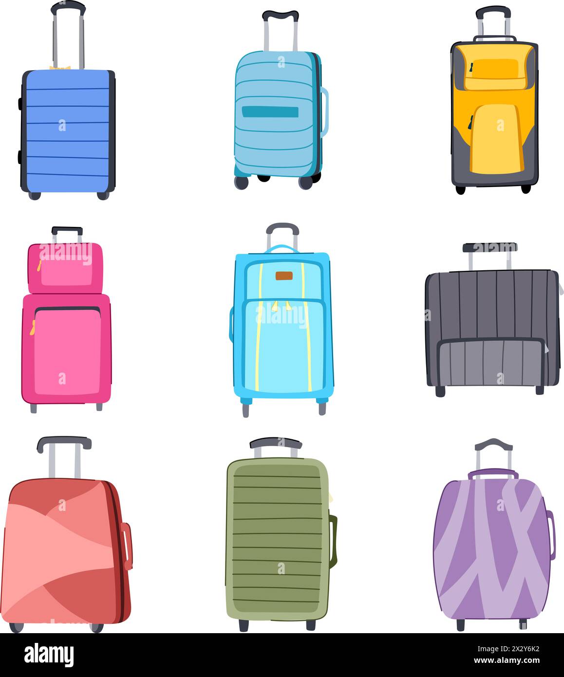 suitcase set cartoon vector illustration Stock Vector Image & Art - Alamy