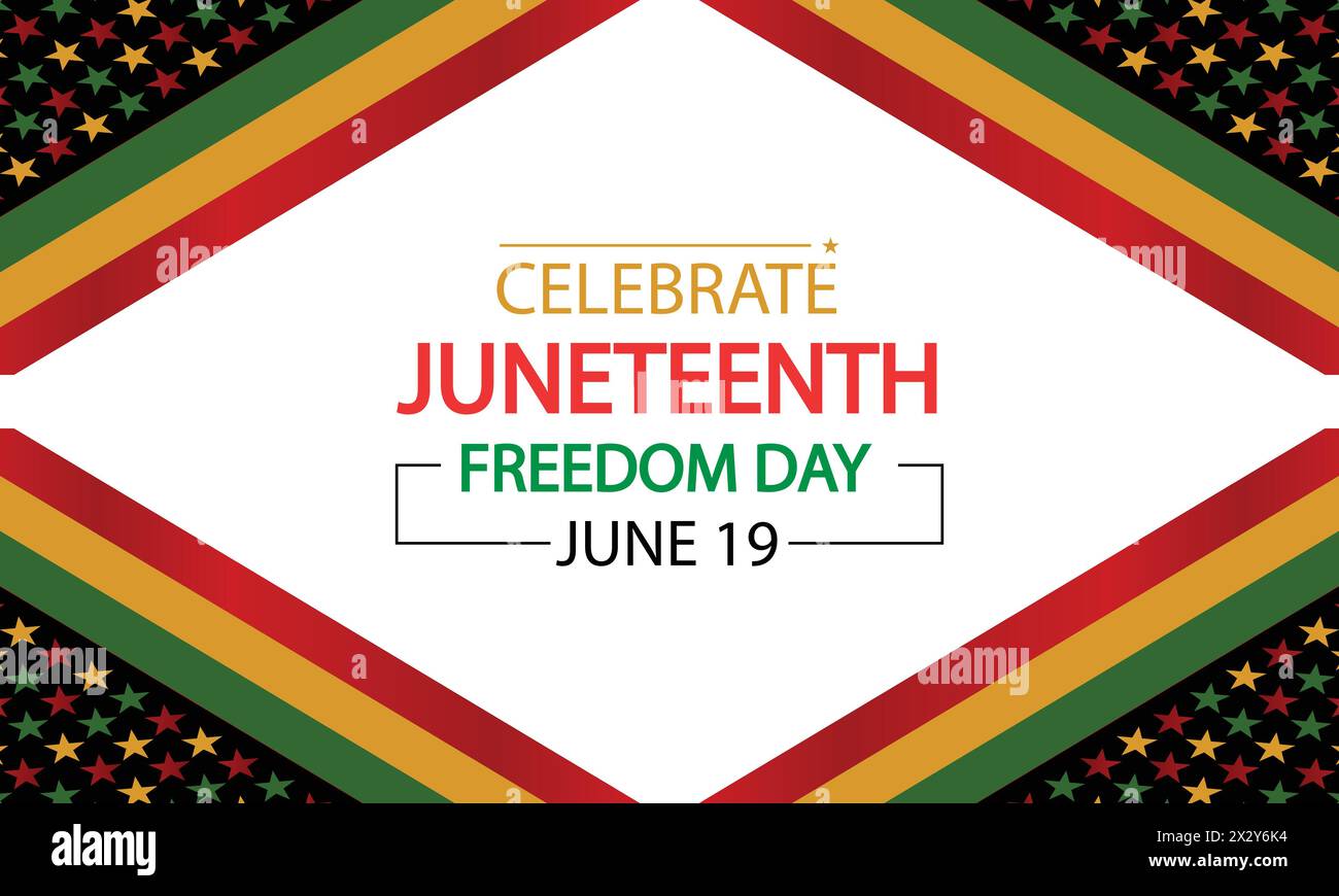 Honoring Juneteenth Beautiful Text Illustration Design for Freedom Day ...