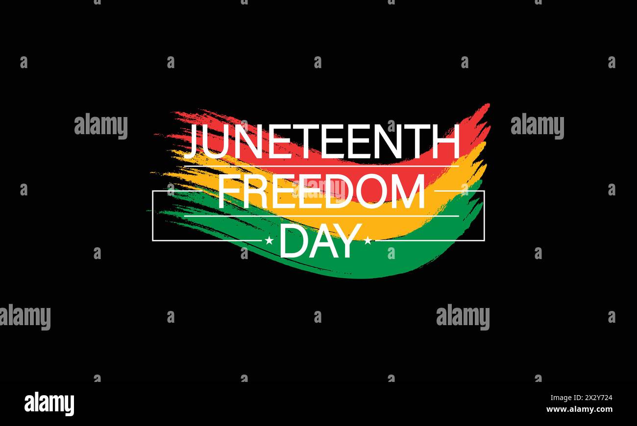 Honoring Juneteenth Beautiful Text Illustration Design for Freedom Day ...
