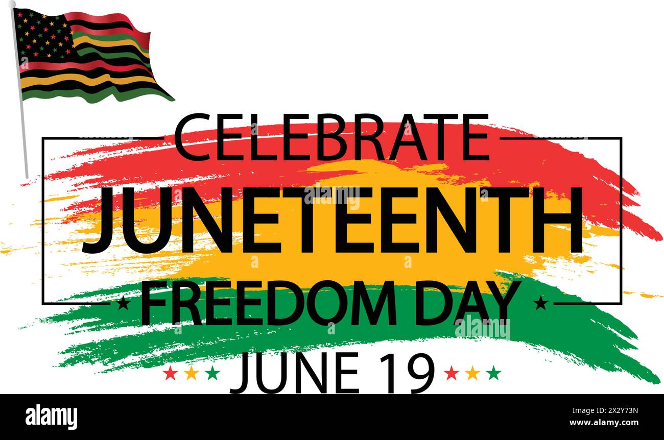 Honoring Juneteenth Beautiful Text Illustration Design for Freedom Day Stock Vector Image & Art ...