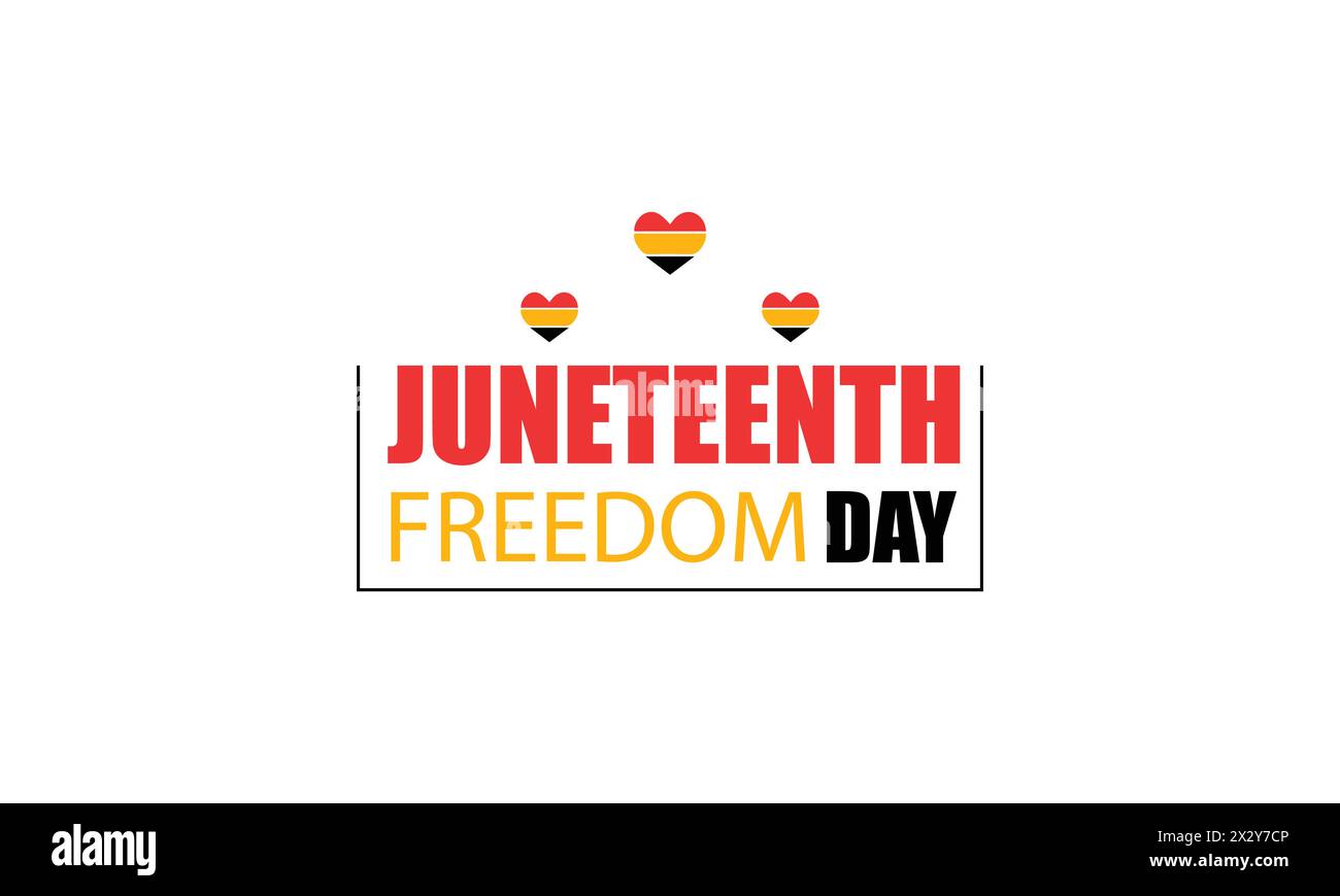 Honoring Juneteenth Beautiful Text Illustration Design for Freedom Day ...