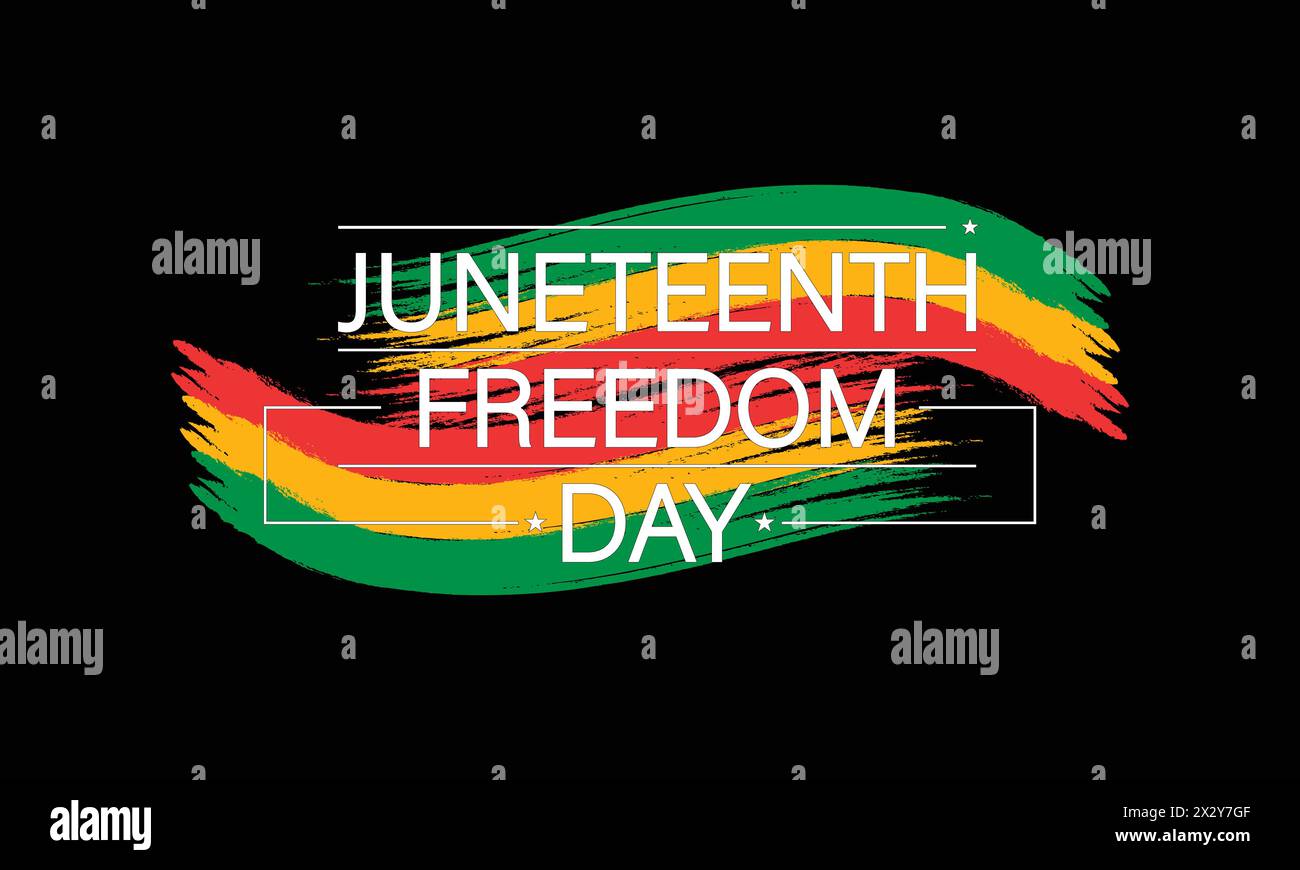 Honoring Juneteenth Beautiful Text Illustration Design for Freedom Day ...