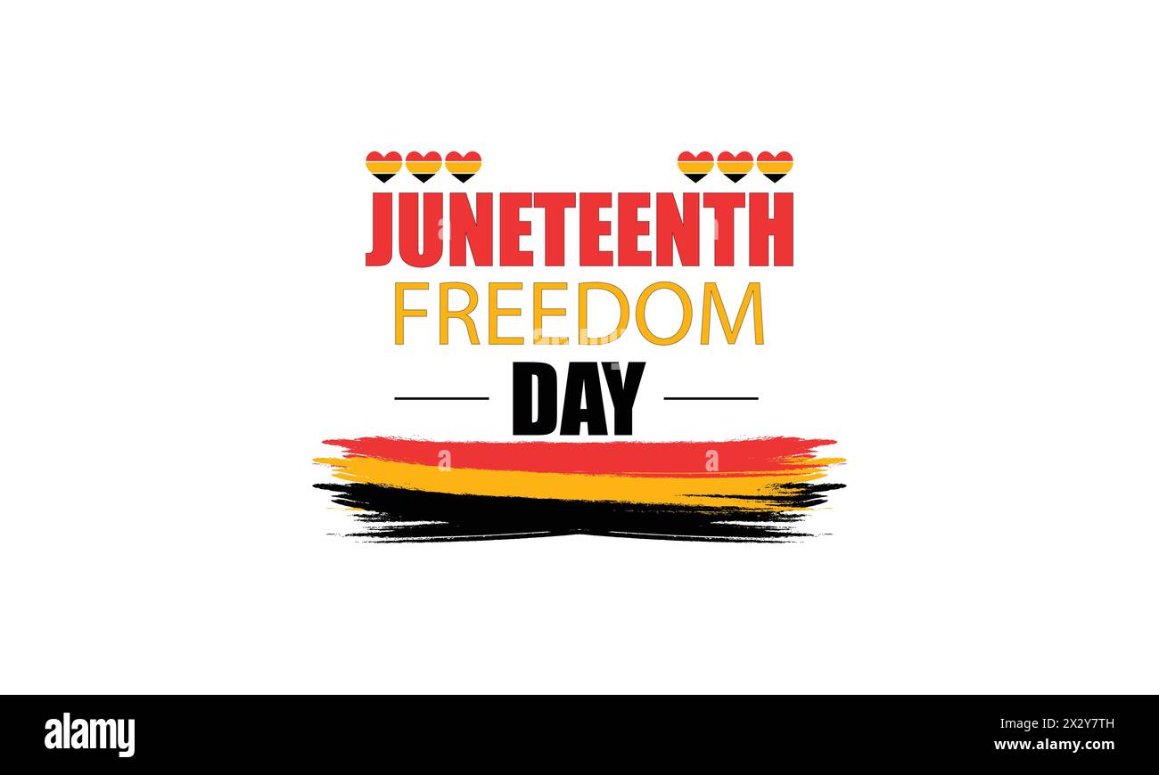 Honoring Juneteenth Beautiful Text Illustration Design for Freedom Day ...