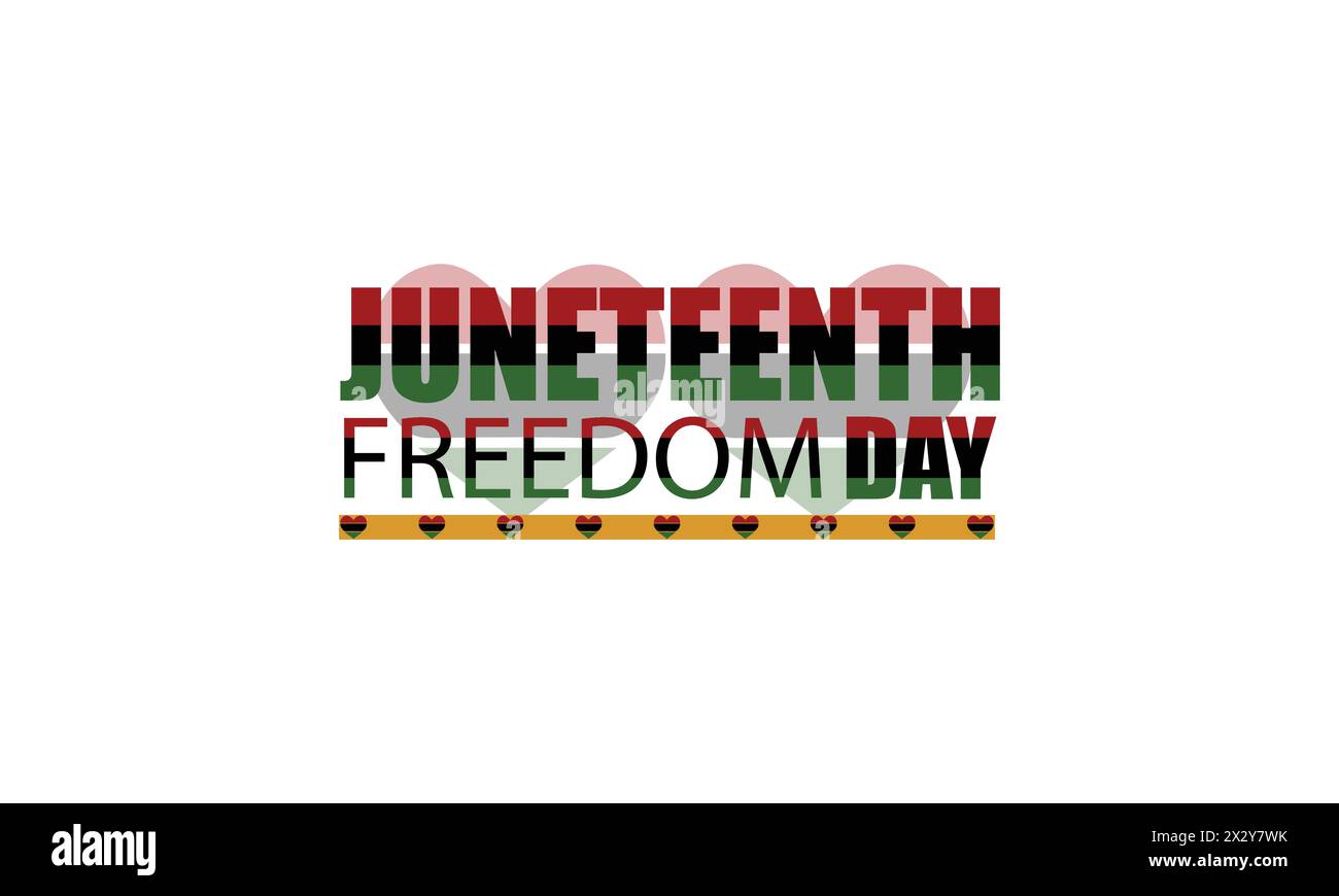 Honoring Juneteenth Beautiful Text Illustration Design for Freedom Day ...