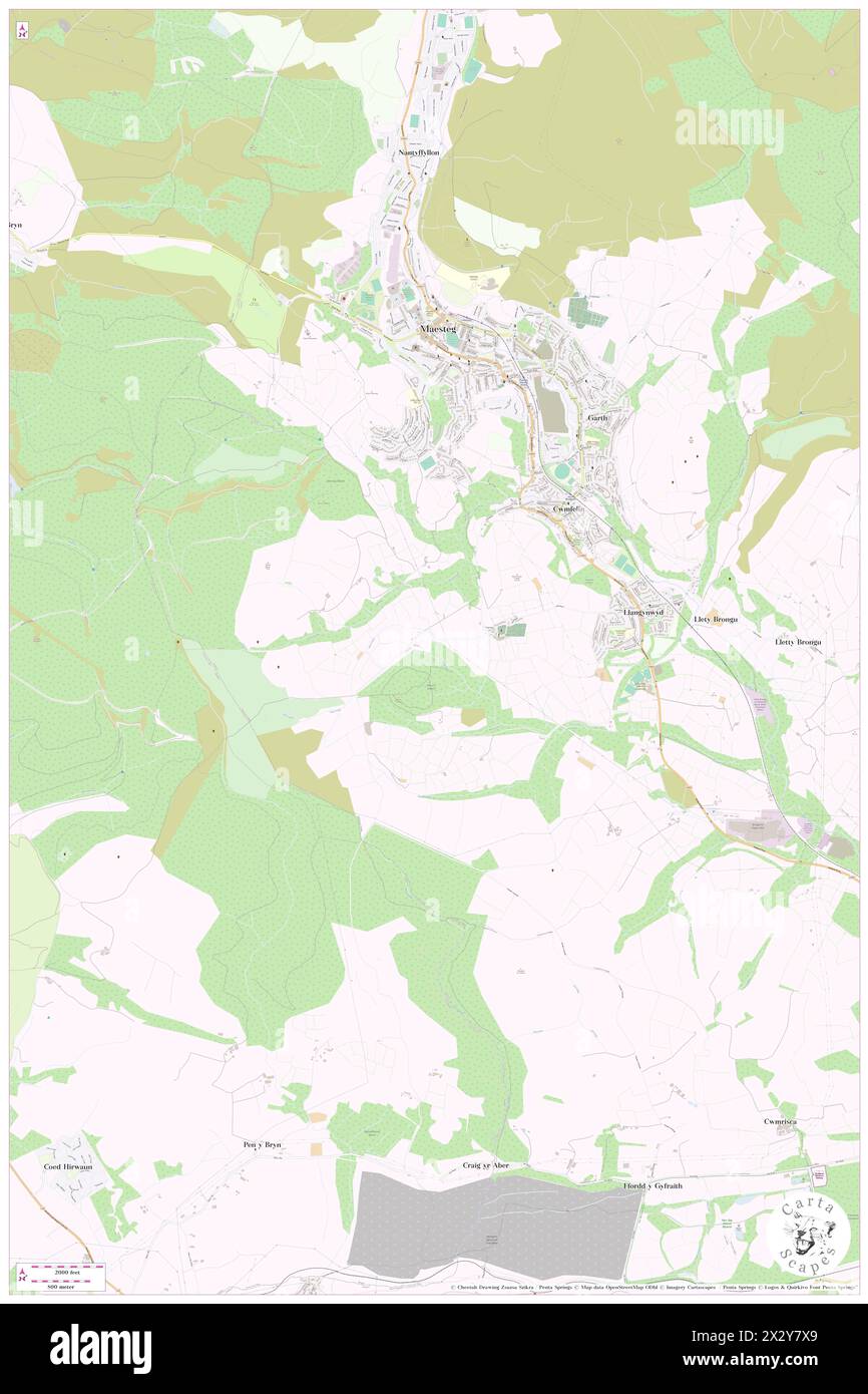 Llangynwyd map hi-res stock photography and images - Alamy