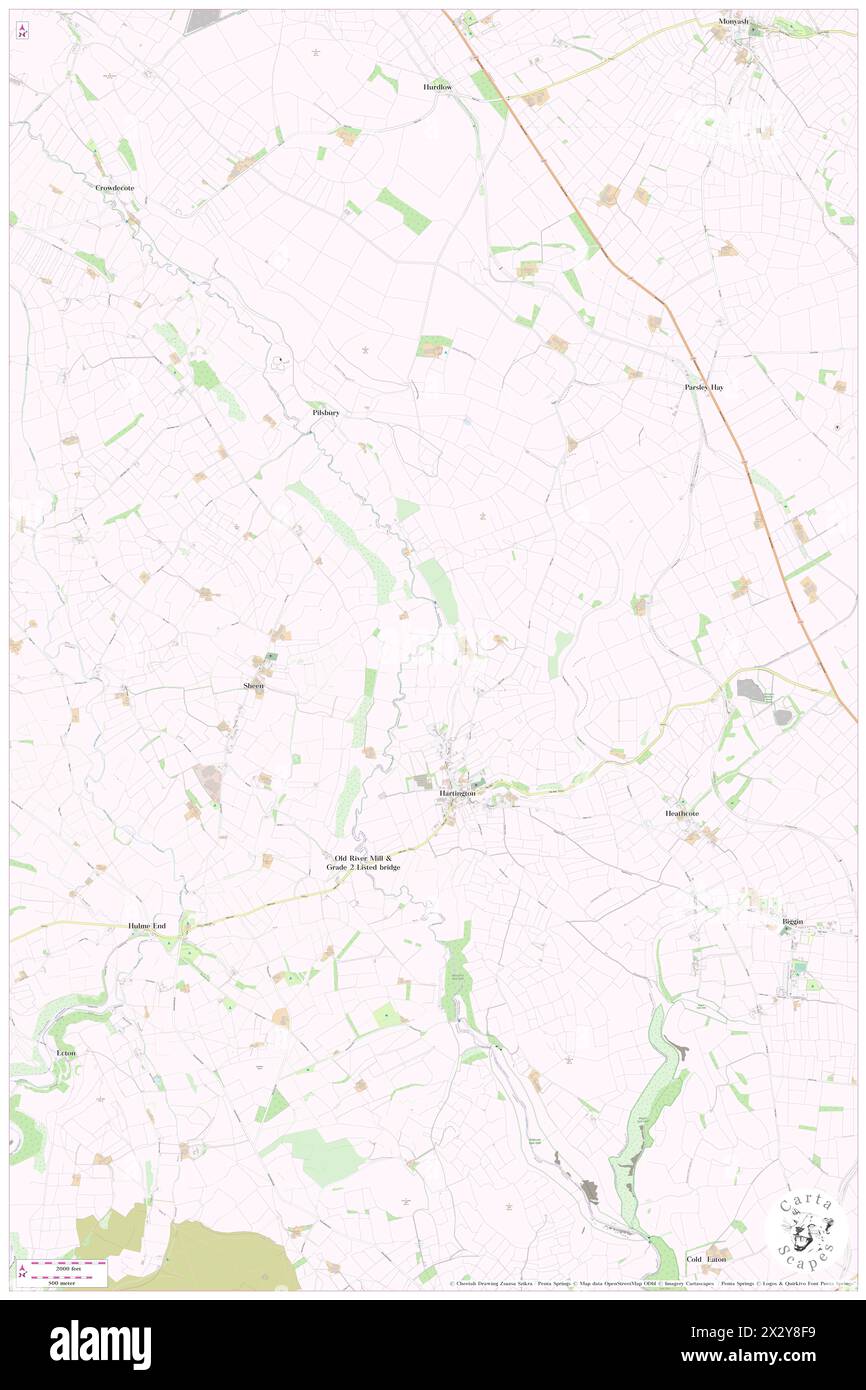 Hartington map hi-res stock photography and images - Alamy